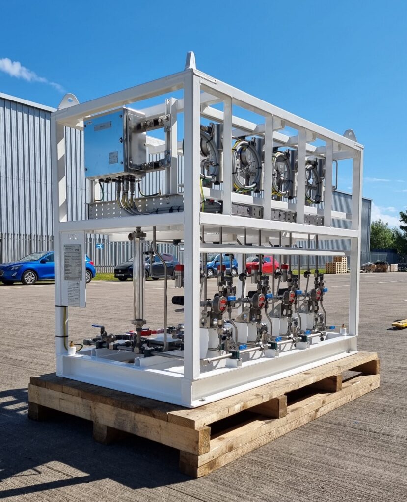 Sodium hypochlorite dosing skid | ICR Integrity | Integrity through ingenuity